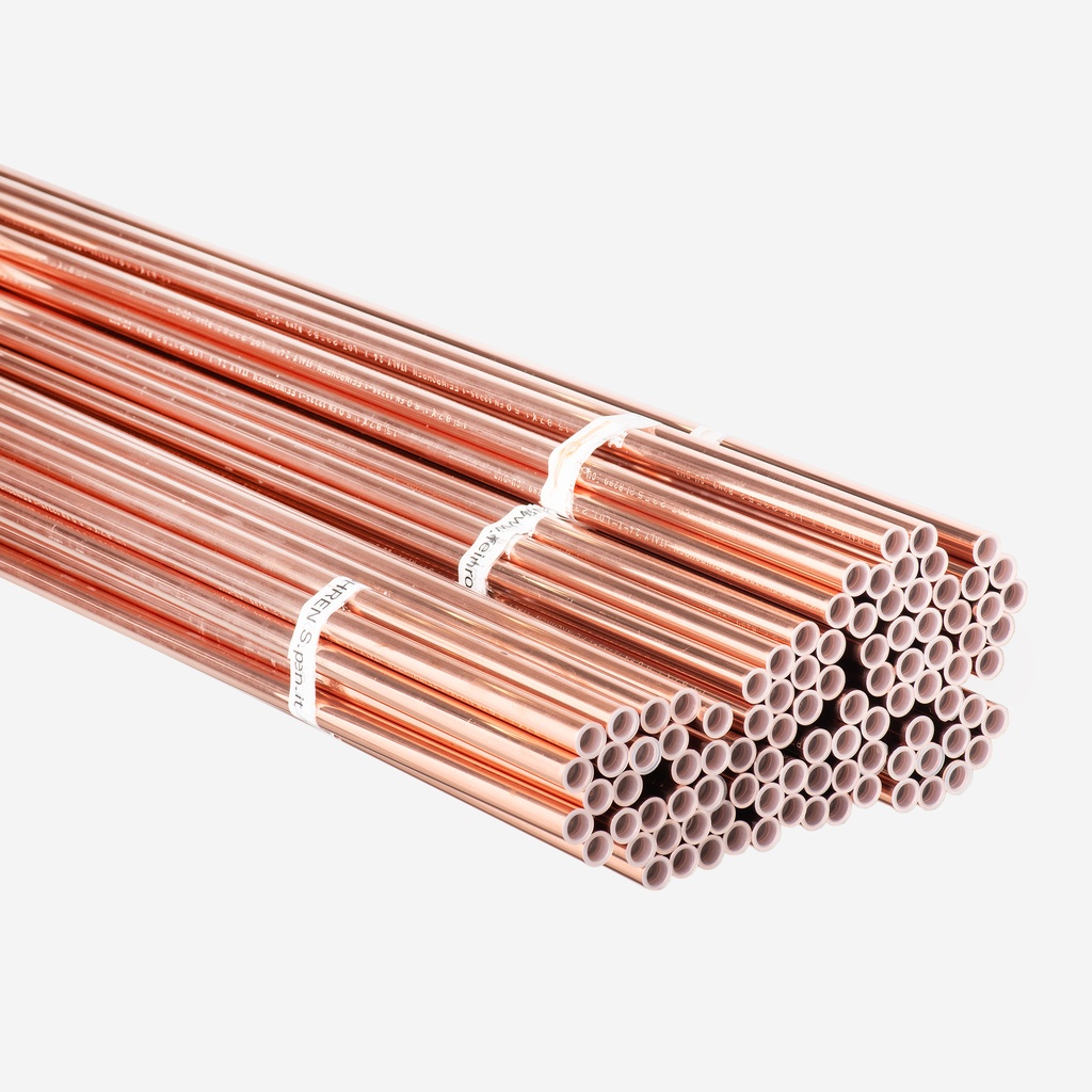 Copper Tube, 1/2"(12,70) x 1,25mm x4m, Green 120 bars, MWP 125bar ...